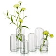 "Glasseam Clear Bud Vases Bulk Set of 6, Modern Tall Plain Small Glass ...