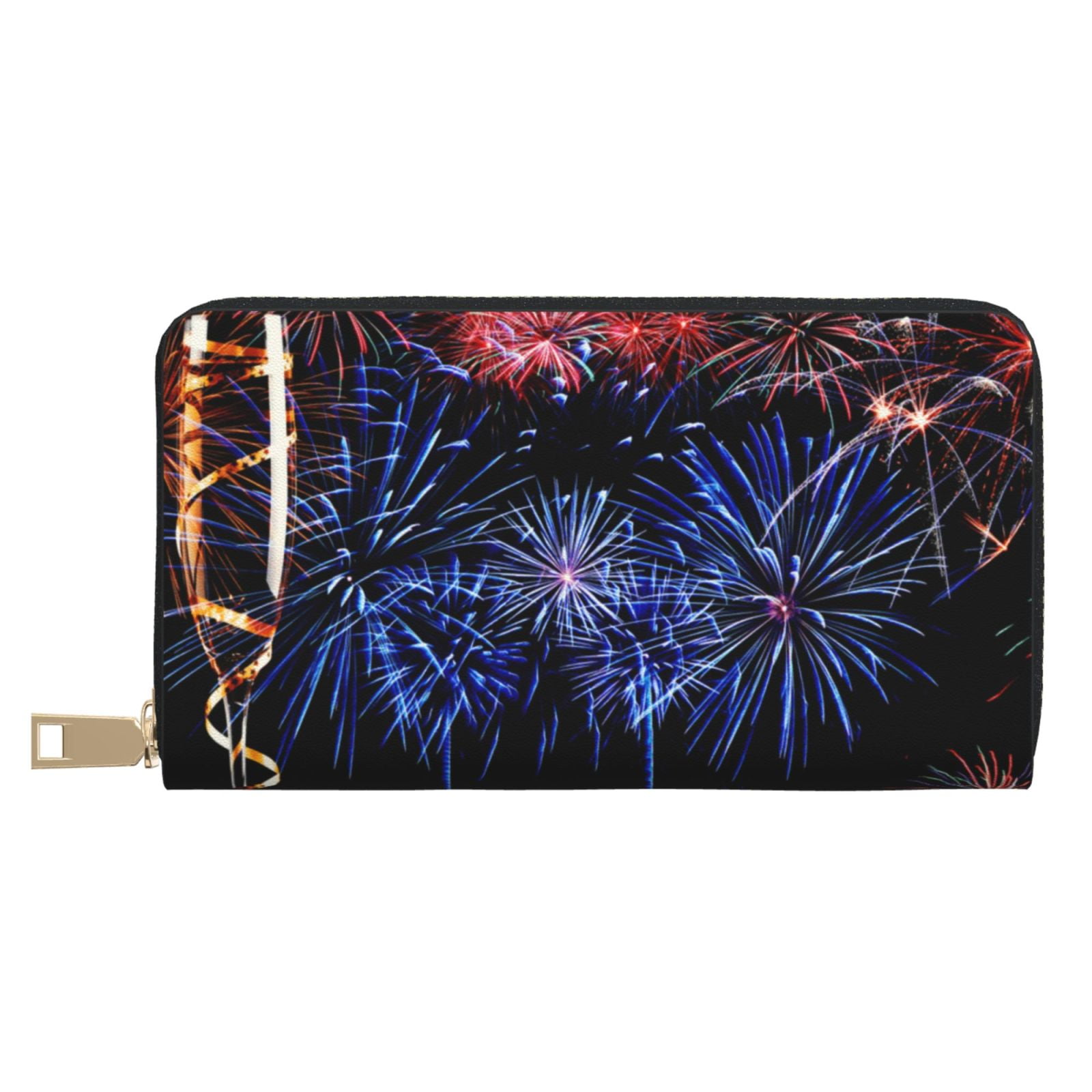 Glasses And colorful fire Wallet Women, Leather Bifold Multi Card ...