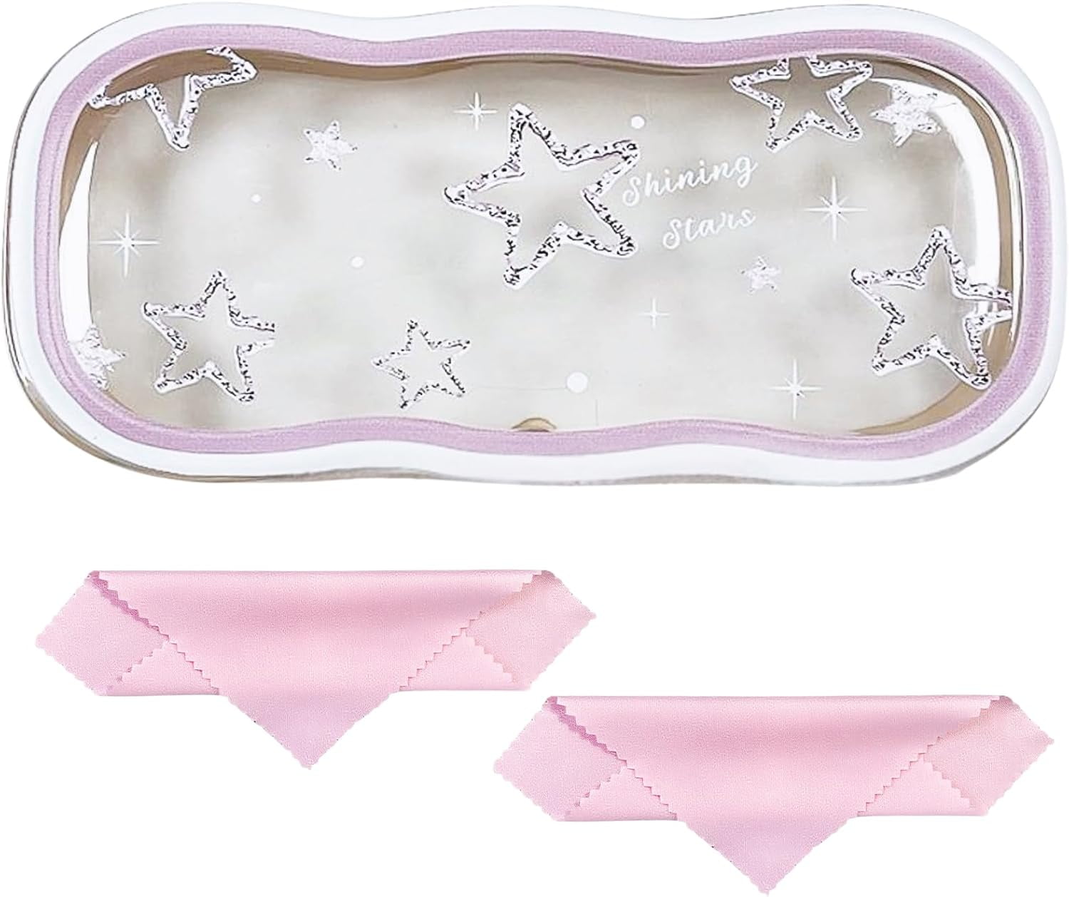 Glasses Case Hard Shell, Clear Eyeglass Case, Cute Holder for ...