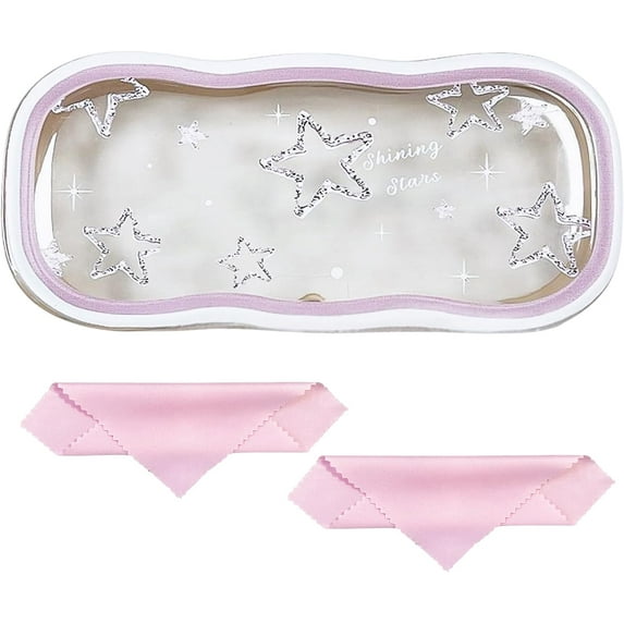 Glasses Case Hard Shell, Clear Eyeglass Case, Cute Holder for ...