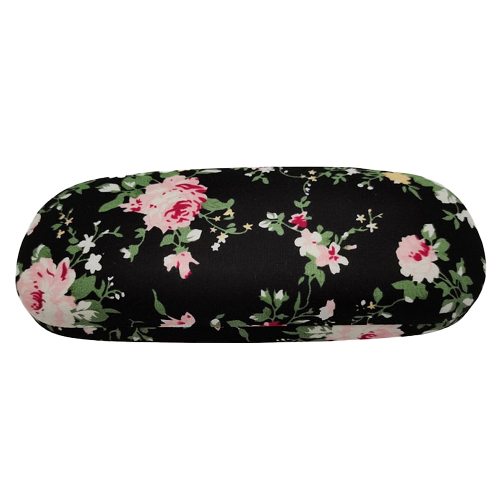 Glasses Case Hard Shell Eyeglass Case for Women Fabrics Floral Retro ...