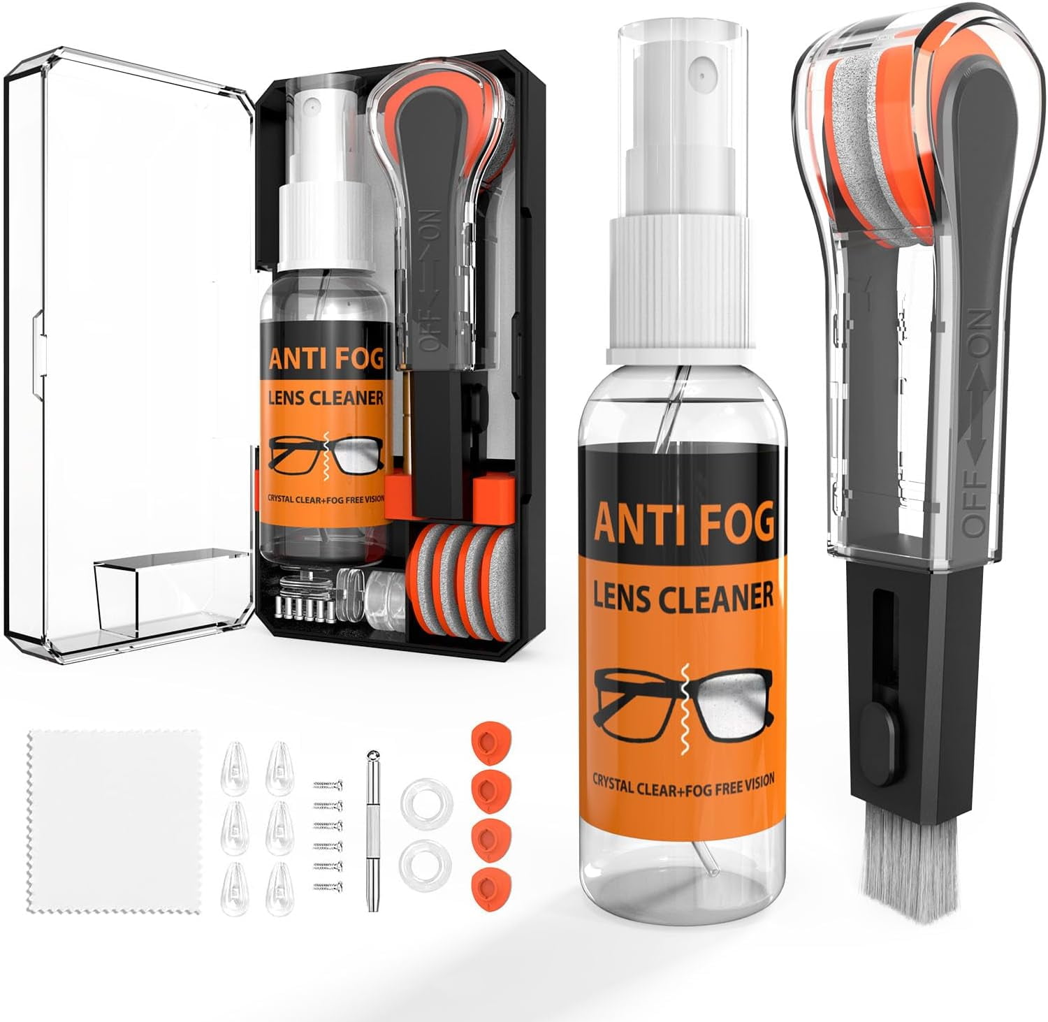 Glasses Cleaner,8 in 1 Glasses Cleaning Kit with 24H Anti Fog Eyeglass ...