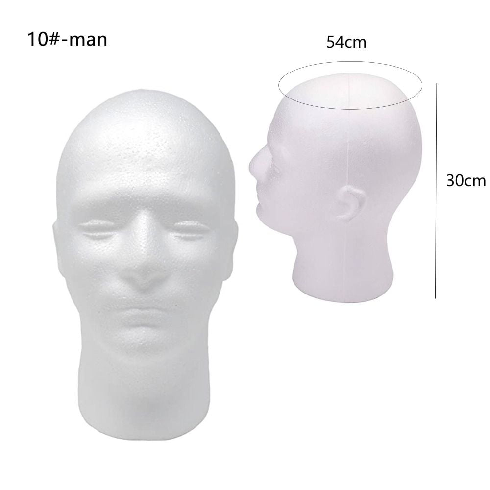 Glasses Display Stand Female Head Model Hairpieces Stand Holder Foam ...