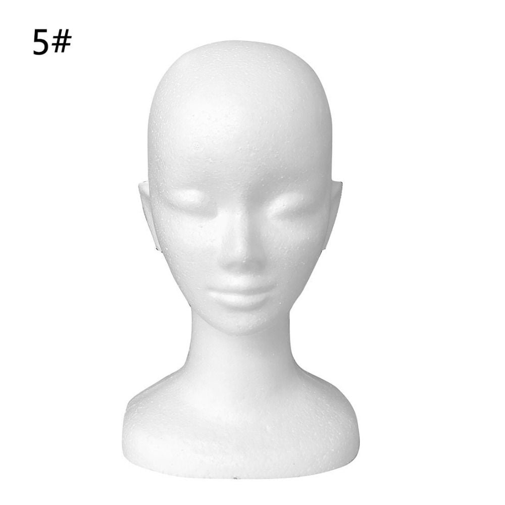 Glasses Display Stand Female Head Model Hairpieces Stand Holder Foam ...