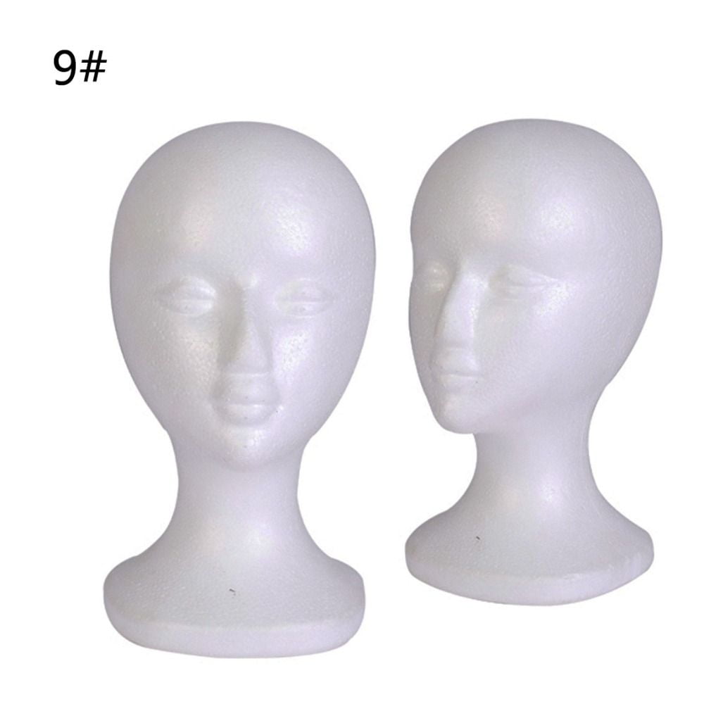 Glasses Display Stand Female Head Model Hairpieces Stand Holder Foam ...