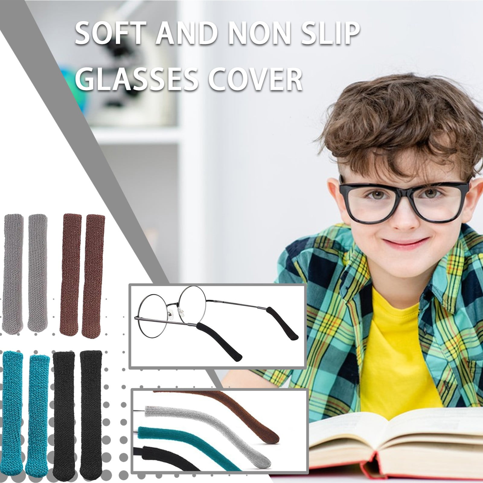 Glasses Ear Pads, Soft Knitted Cotton,glasses Leg Covers, Glasses Arm ...