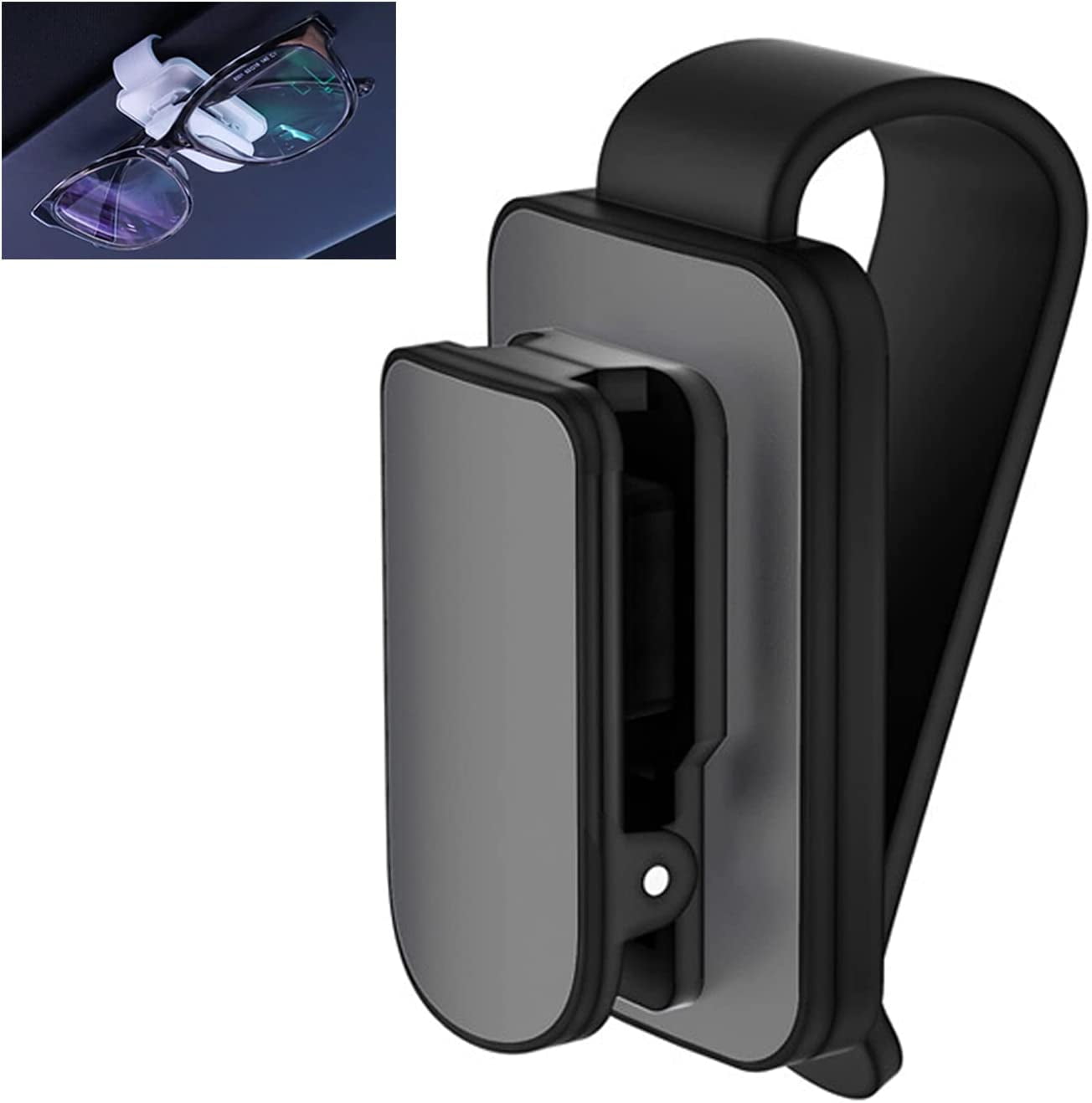 Glasses Holder for Car Sun Visor, Metal Sunglasses Hanger Clip ...