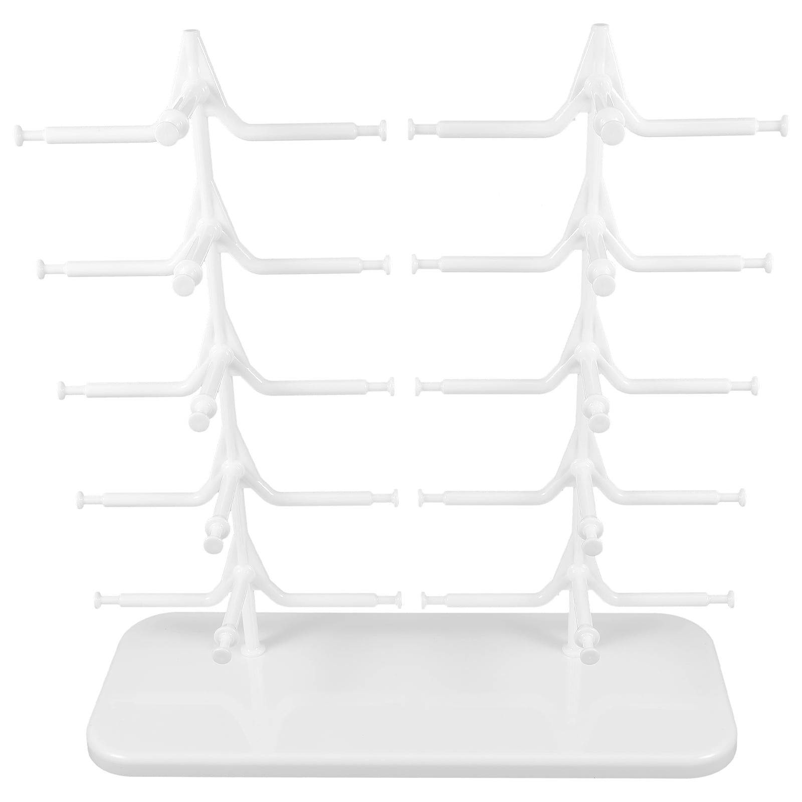Glasses Holder Stand Display 10 Pairs Of Frame Plastic Showcase Decorate Office Abs White