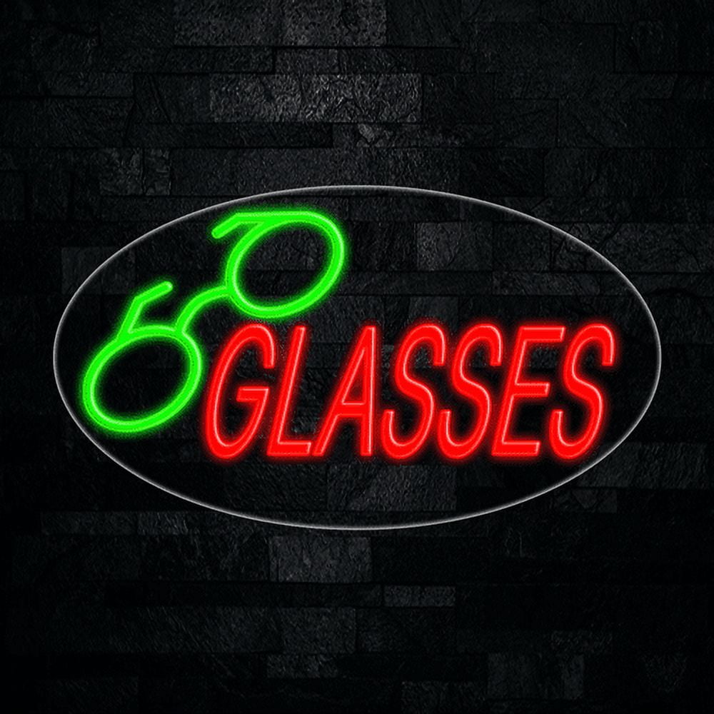 Glasses LED Neon Sign 28"L x 16"H #34104 - Walmart.com