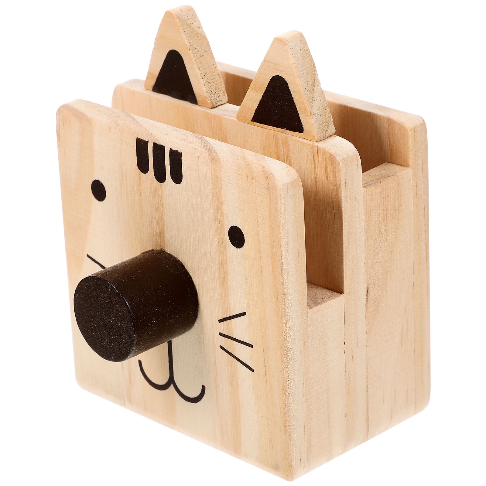 Glasses Organizer Rattan Pen Cup Holder for Desk Kitten Frame Animal ...