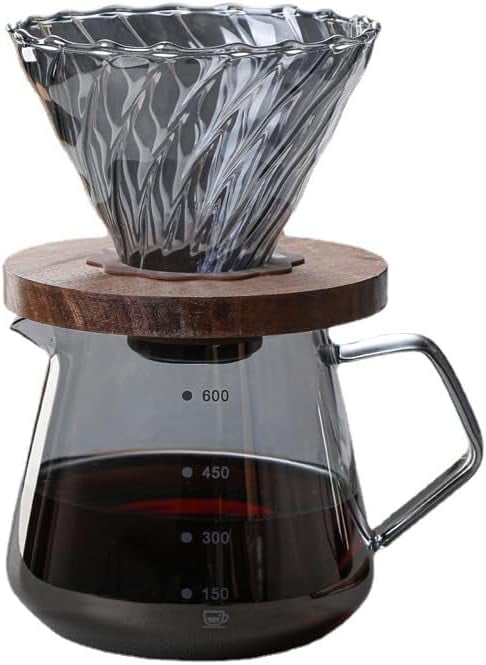 Glasses Pour Over Coffee Maker,14ounceBorosilicate Glass Carafe, Glass ...