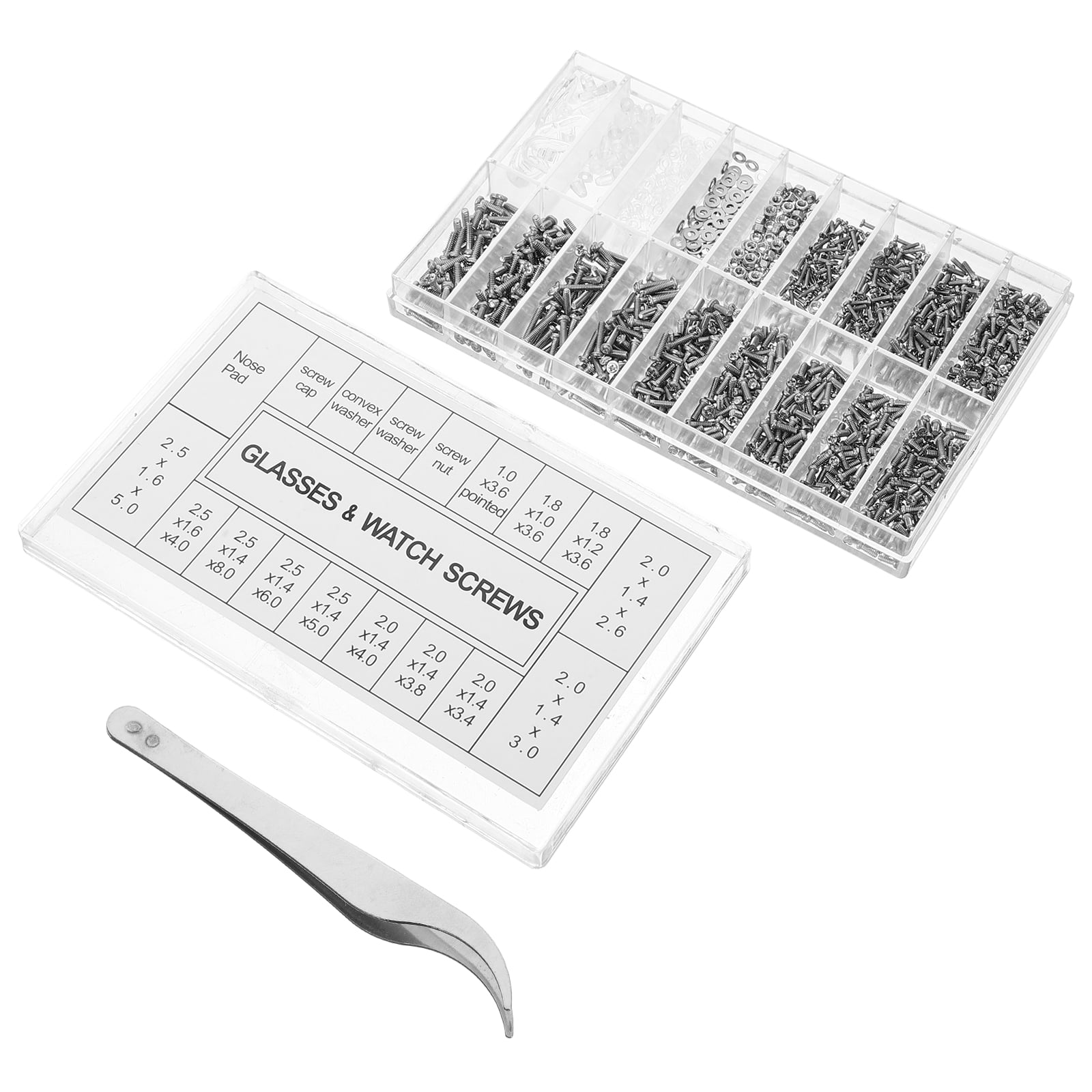Glasses Repair Kit Nose Pads For Frames Stainless Steel Screwdriver Eyeglasses Spectacle Tools
