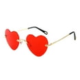 Glasses Riding Ladies Frameless Heart Sunglasses Fashion forward Cute ...