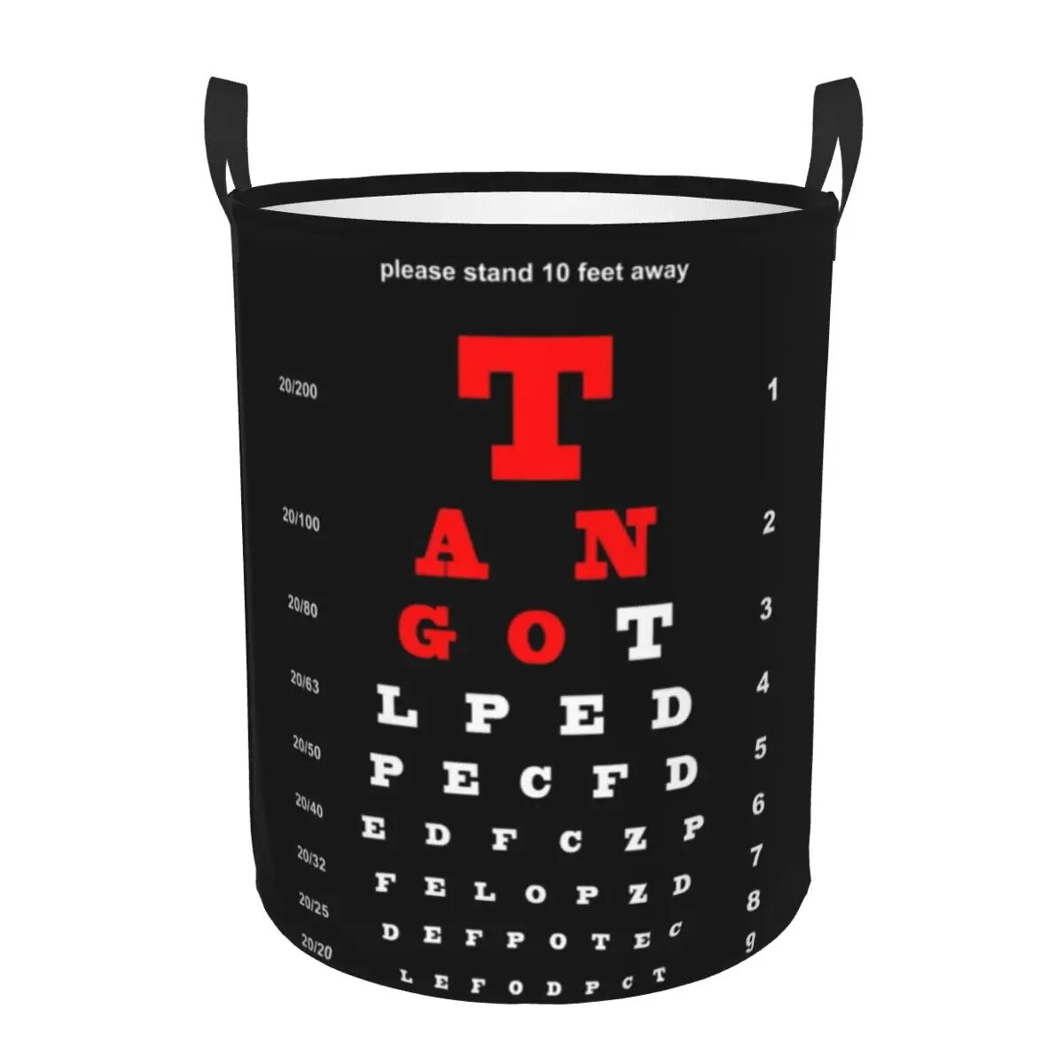 Glasses Snellen Chart Laundry Basket Collapsible Optometrist Eye Test ...