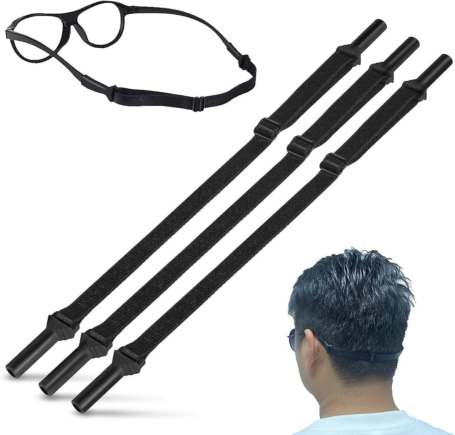 Glasses Strap, 3 Pcs Adjustable Eyeglasses Strap for Kids, Women, Men ...