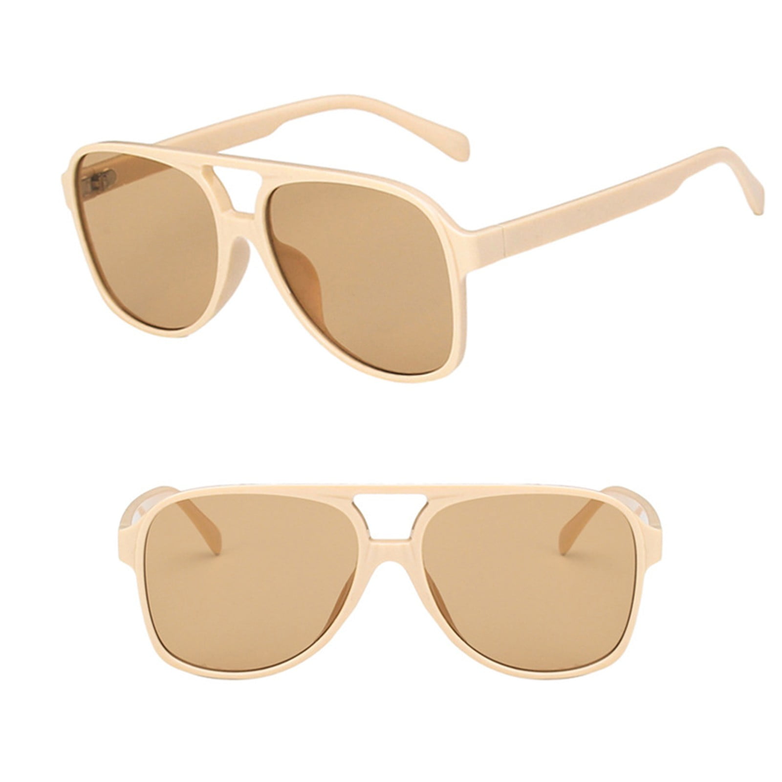 Glasses For Women Beige Classic Round Sunglasses Men Vintage Shades
