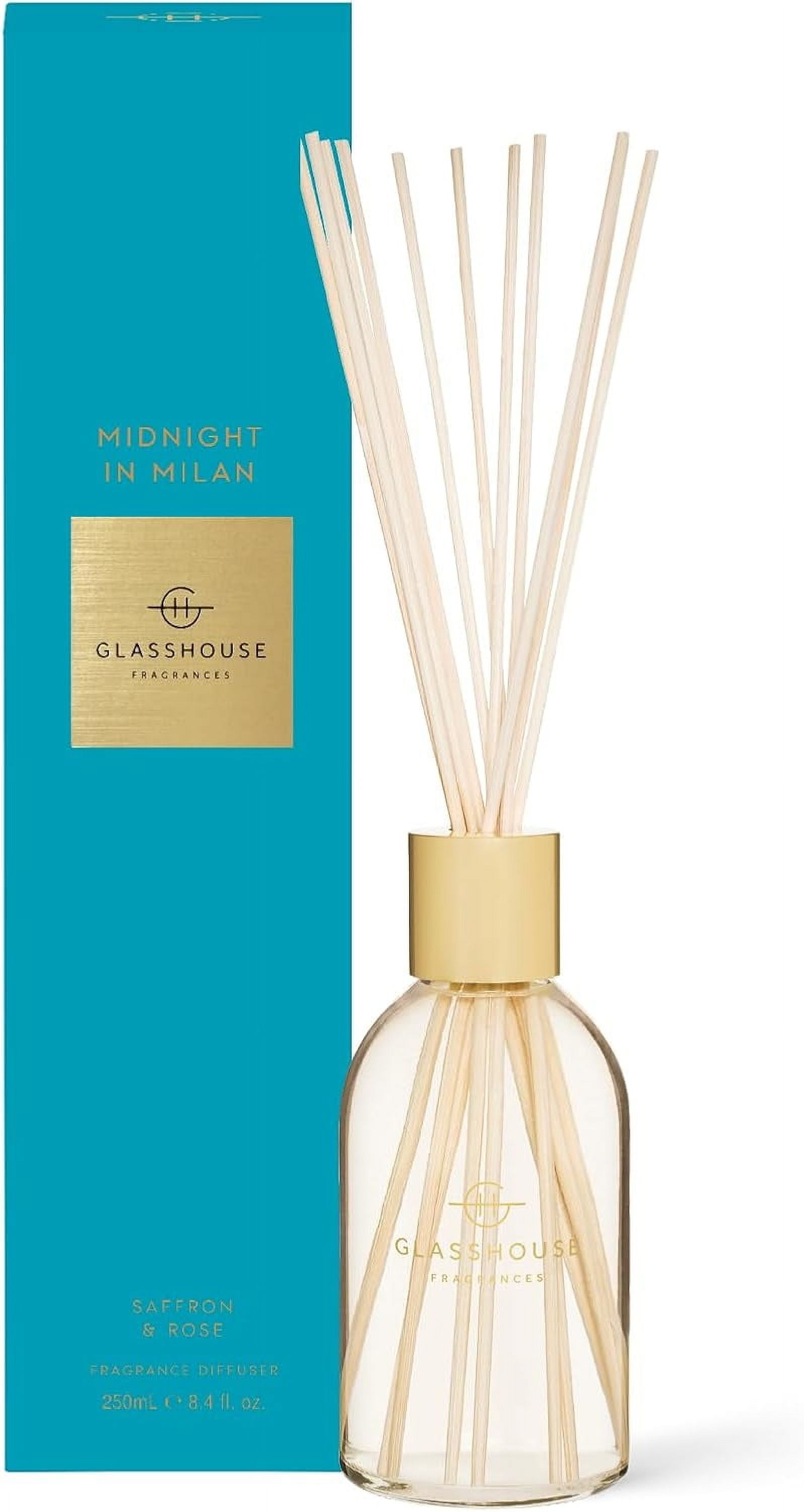 Glasshouse Fragrance Midnight in Milan Reed Diffuser, Home Fragrance ...