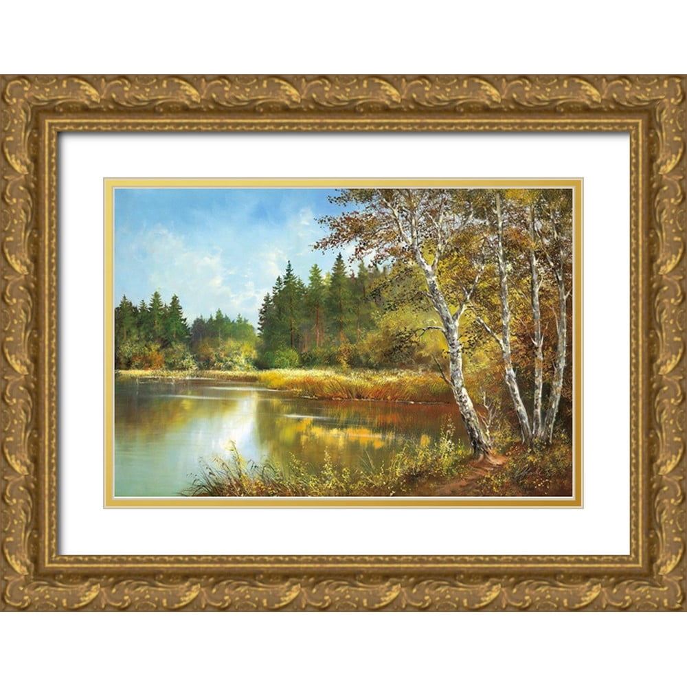 Glassl, Helmut 14x11 Gold Ornate Wood Framed with Double Matting Museum ...