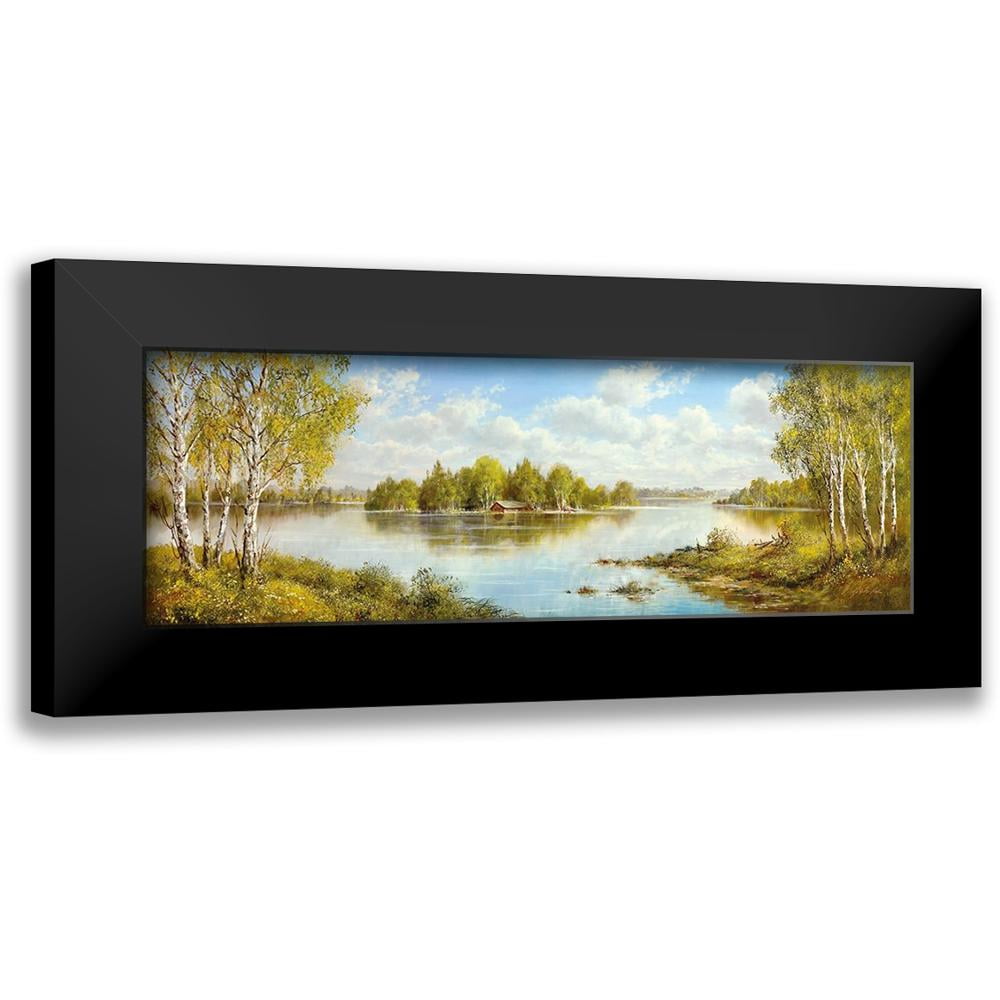 Glassl, Helmut 24x11 Black Modern Framed Museum Art Print Titled - LAKE ...