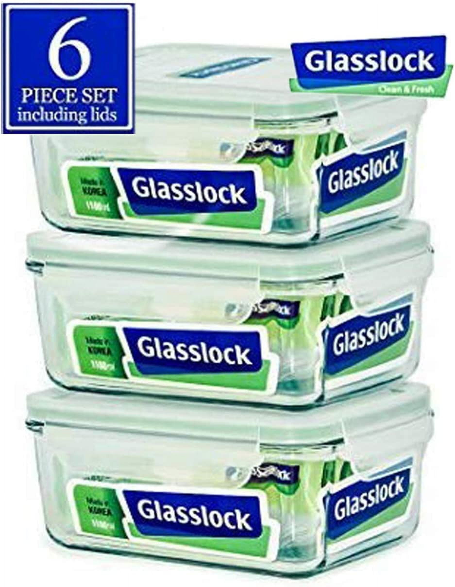 Glasslock Food-Storage Container with Locking Lids Oven and Microvave ...