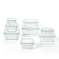 Glasslock Glass Food Storage Containers with Locking Lids, 16 Piece Set ...