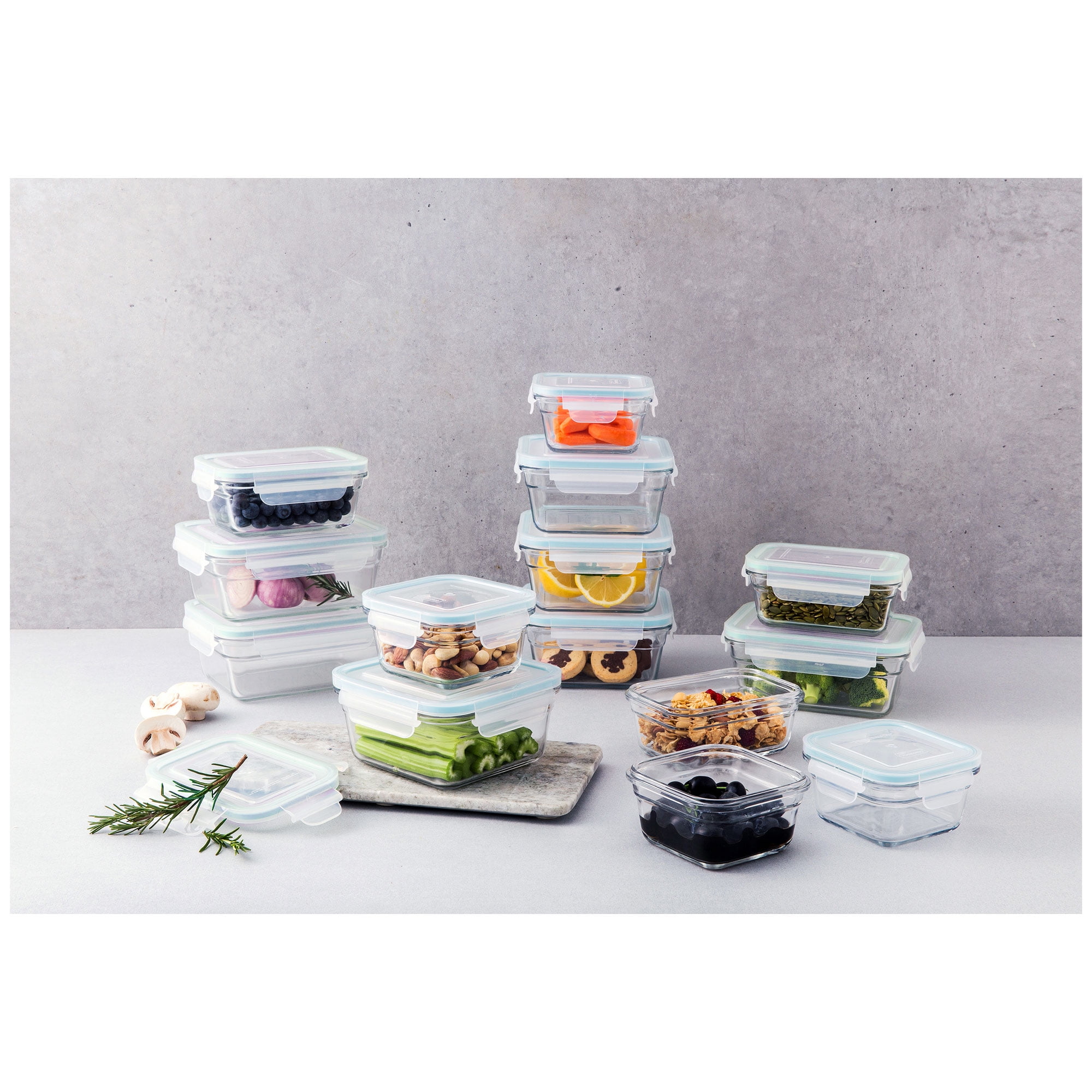 Open Box Glasslock Oven & Microwave Safe Food Containers 28 Piece Set ...