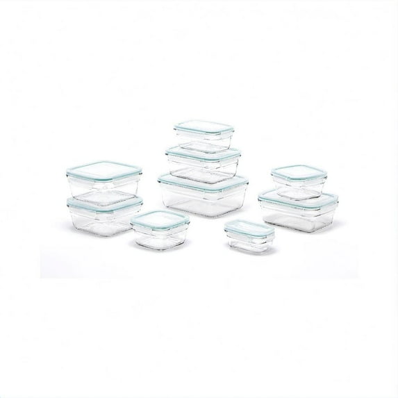 Glasslock Oven and Microwave Safe Glass Food Storage Containers - 18 ...