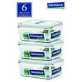 Glasslock Rectangular Tempered Glassware Storage Set with Airtight Lids ...