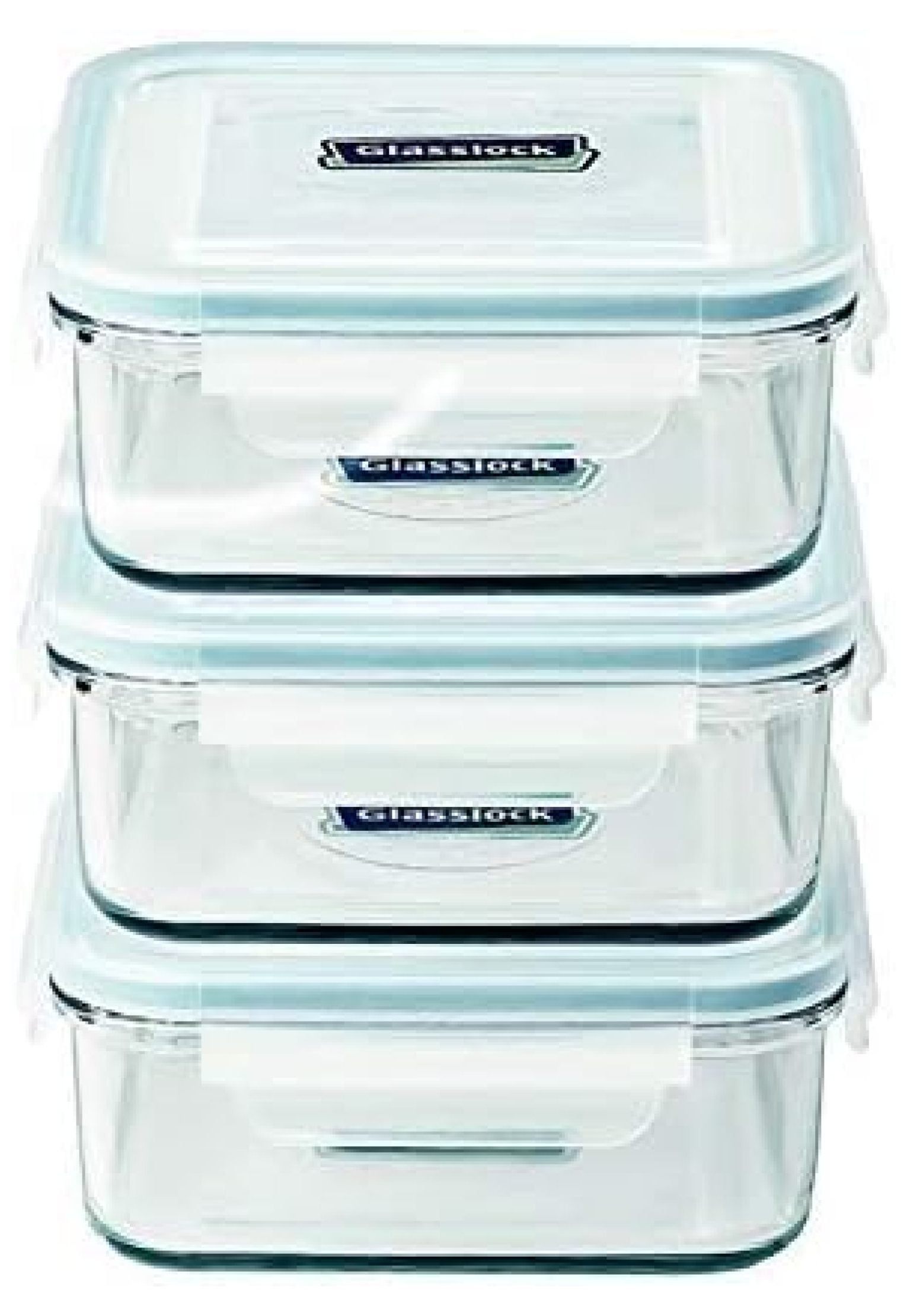 Glasslock Square Glass Food-Storage Container with Locking Lids ...