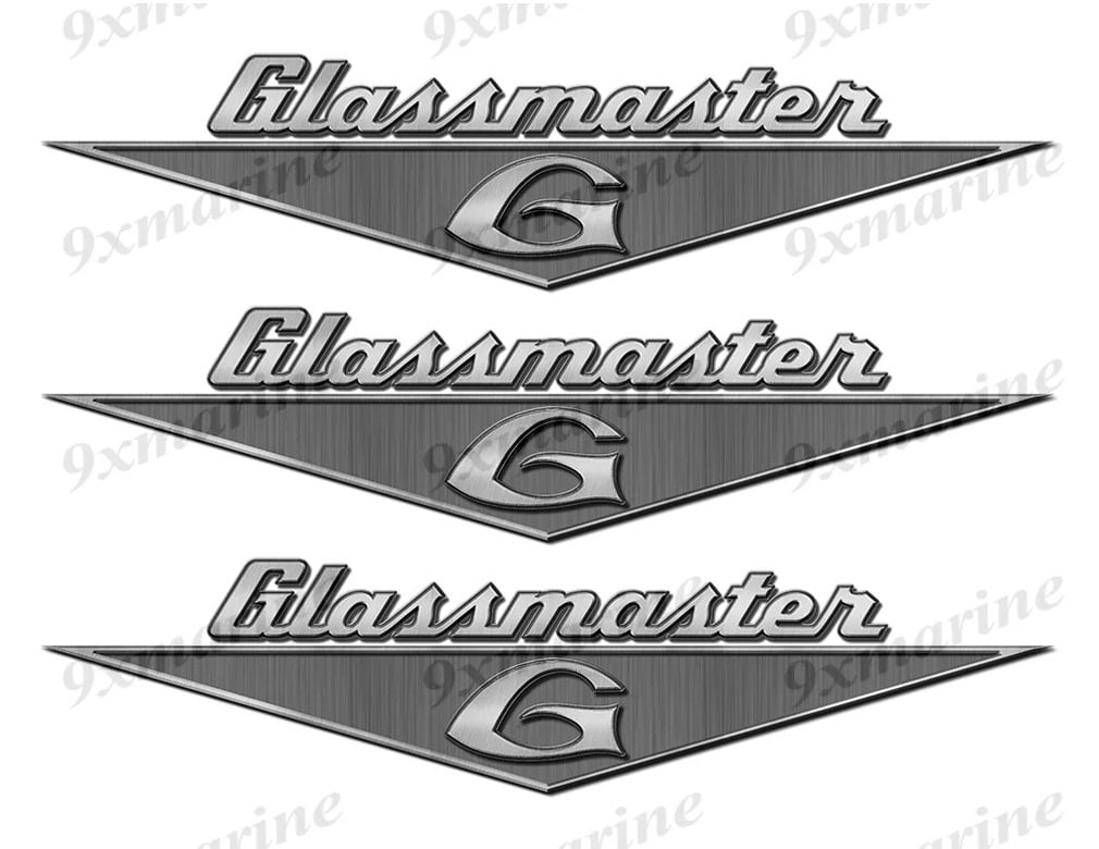 Glassmaster boat Stickers "3D Vinyl Replica" of originals - 10" long ...