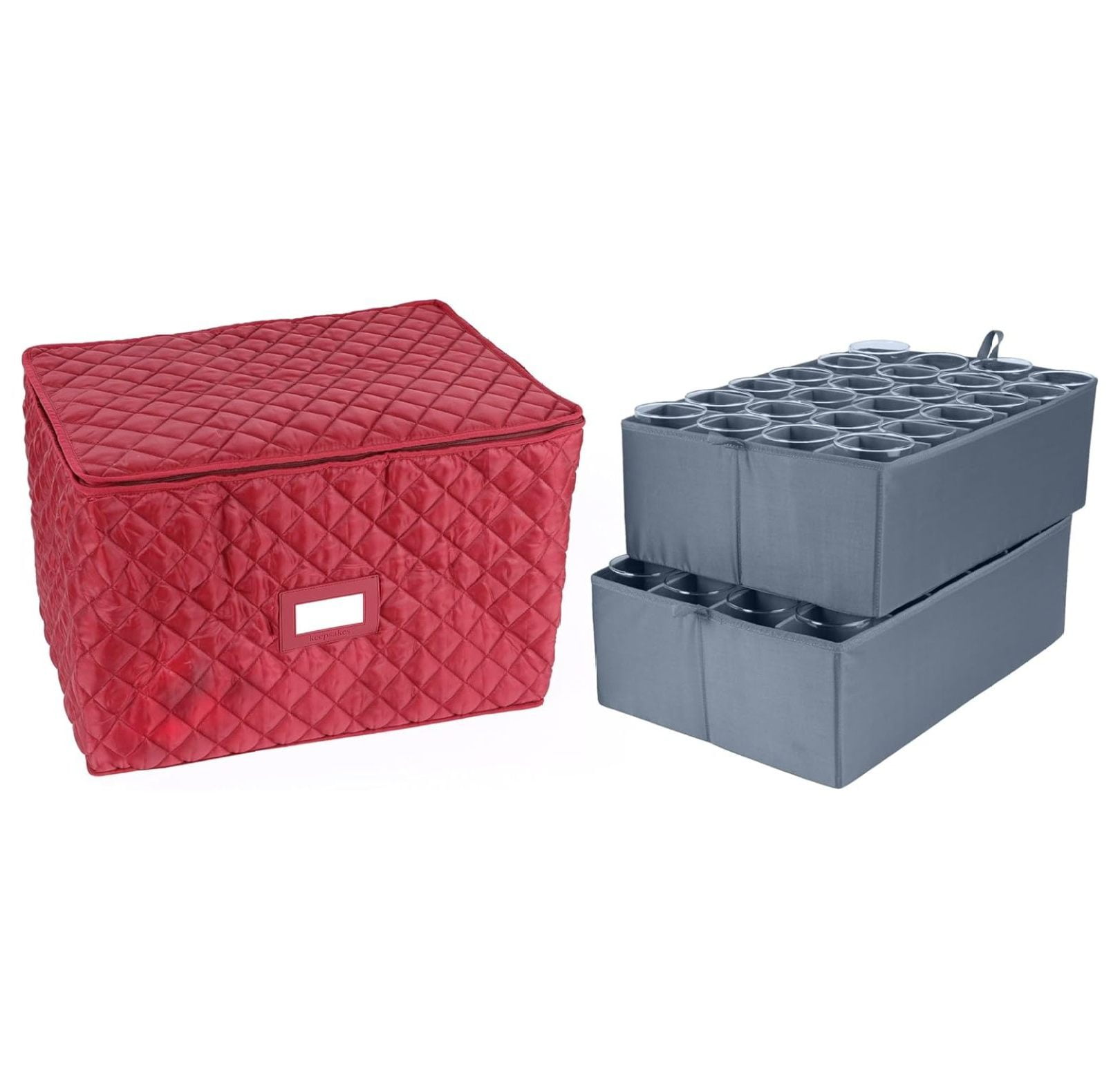 Glassware Storage Organizer - Adjustable Dividers - Padded China ...