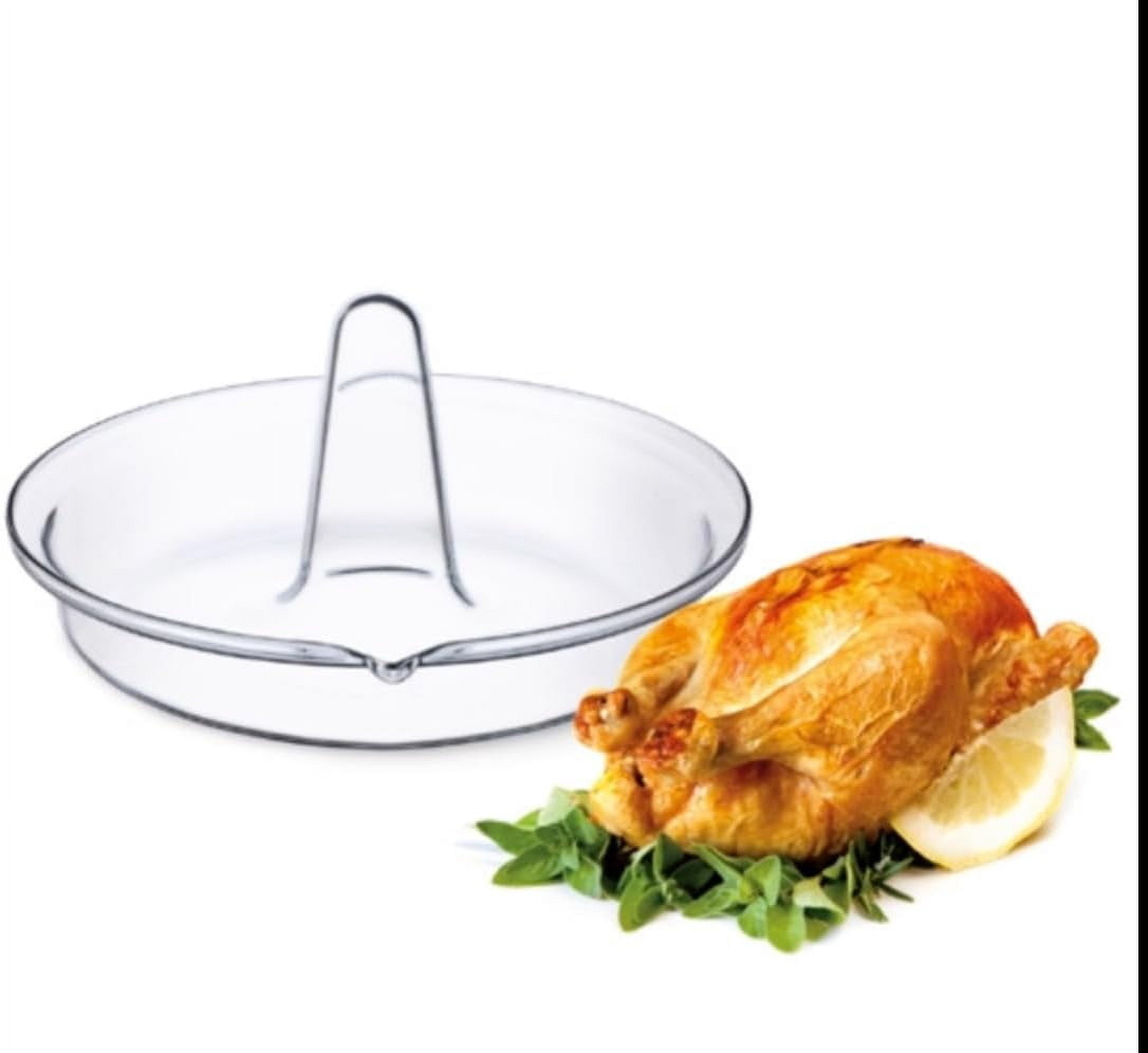 Glassware Vertical Chicken Roaster for Chicken, Borosilicate Glass Mini ...