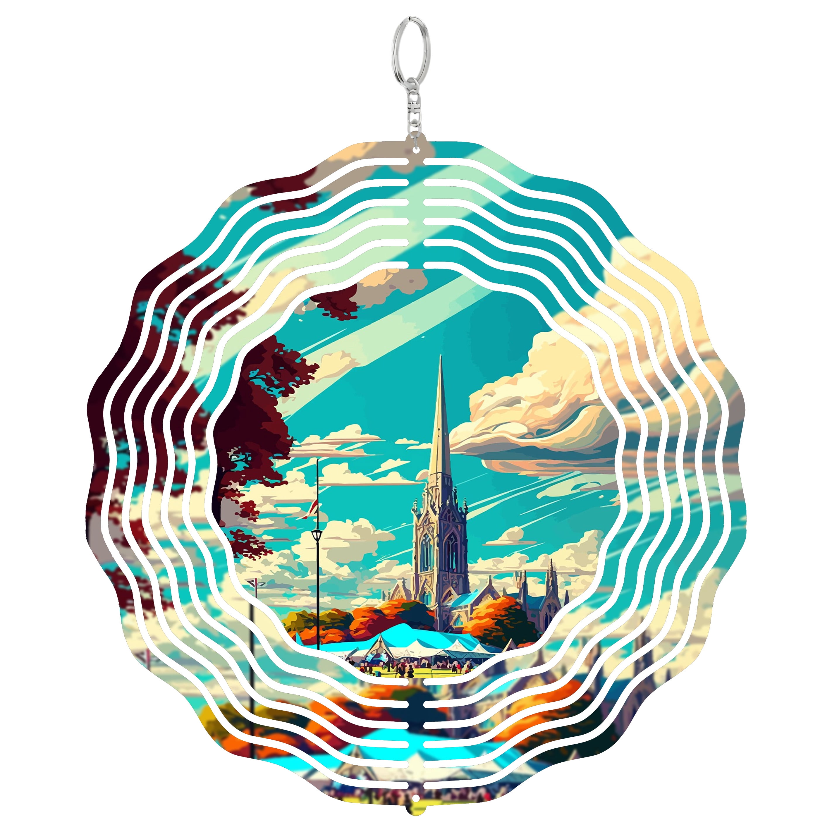 Glastonbury Tor England 3D Wind Spinner Stainless Steel Yard Decor ...