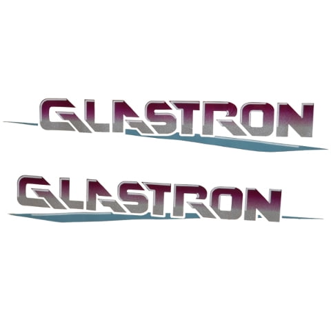 Glastron Boat Graphic Decals 0572-057 | Metallic Logo Stickers (Pair ...