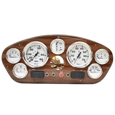 Glastron Boat Gauge Panel 025-4741 | GT 185 Mercury Woodgrain - Walmart.com