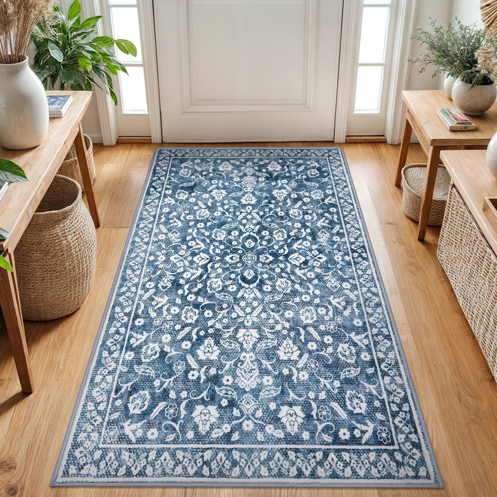 Glattice Throw Rug with Rubber Backing Washable Entryway Rugs 3x5 Area ...