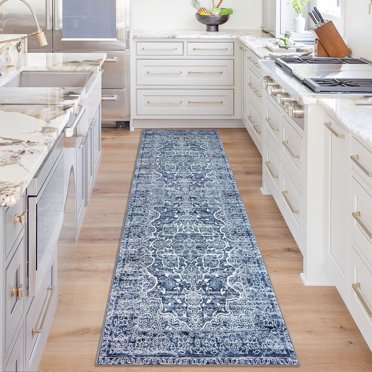 Vintage Boho Runner Rug 6ft - Non-Slip, Washable Kitchen Rugs - Ideal ...
