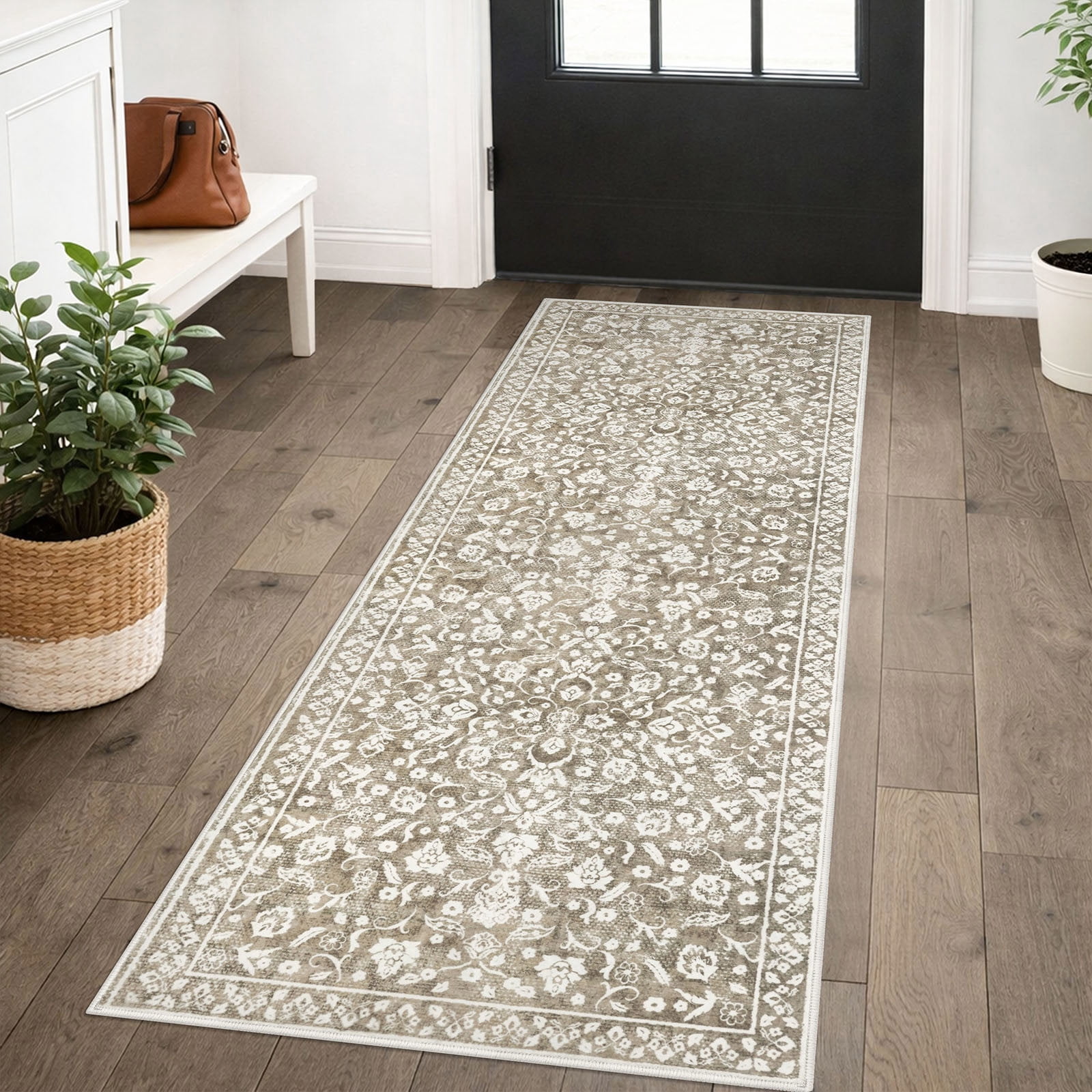 Glattice Runner Rug with Rubber Backing 2x5 Runner for hallways Super ...