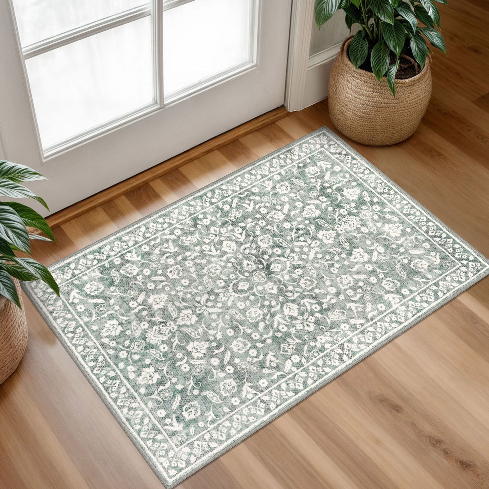 Glattice Throw Rug with Rubber Backing Washable 2x3 Small Area Rugs Non ...