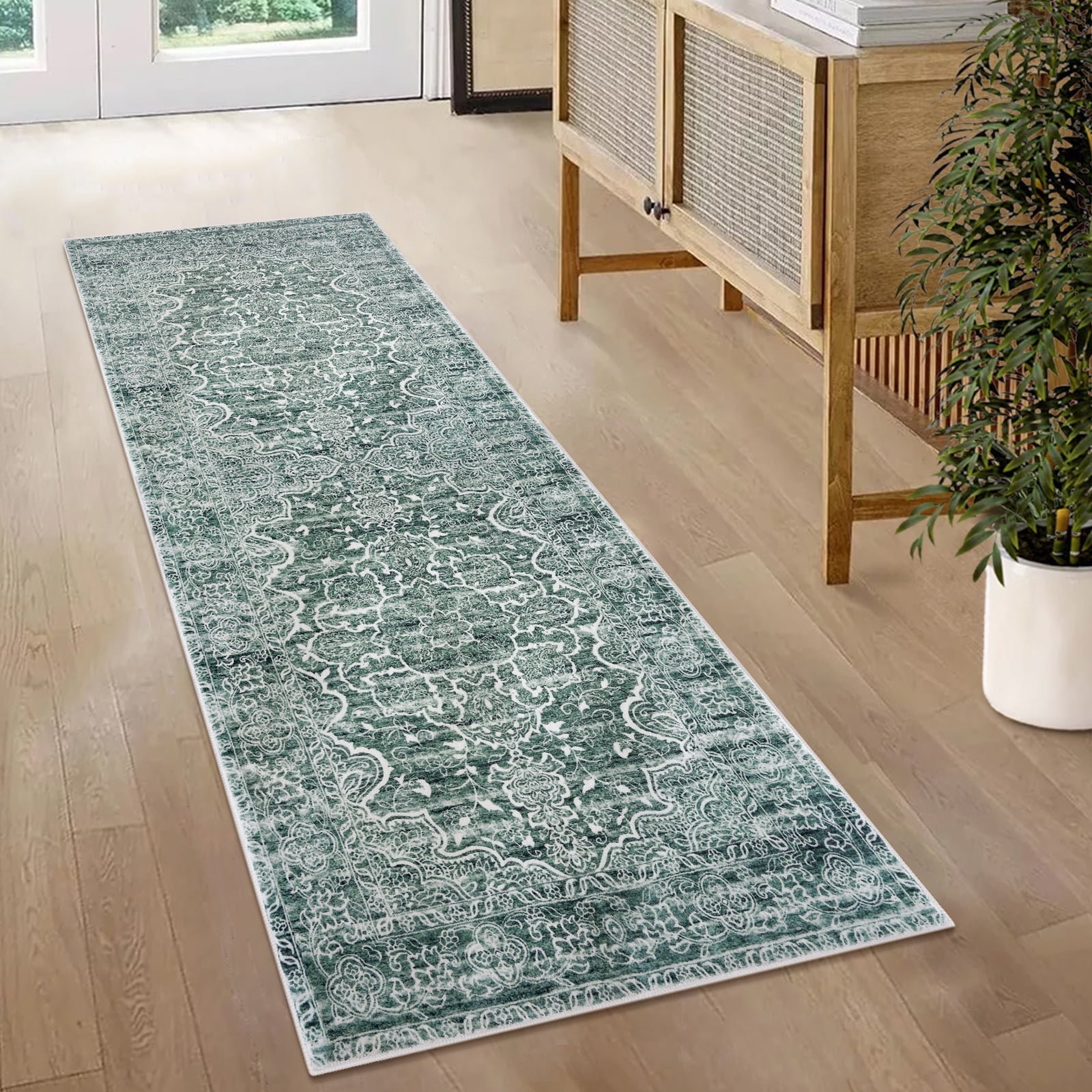 Glattice Washable Runner Rug 2x5 Green Runners Non-Slip Ultra Soft ...