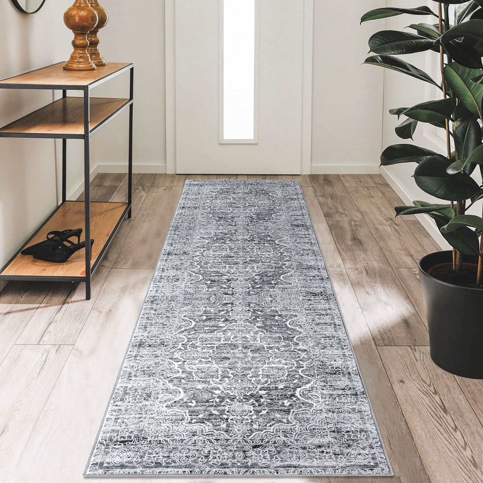 Glattice Washable Runner Rug 2x7 Gray Runners Non-Slip Ultra Soft ...