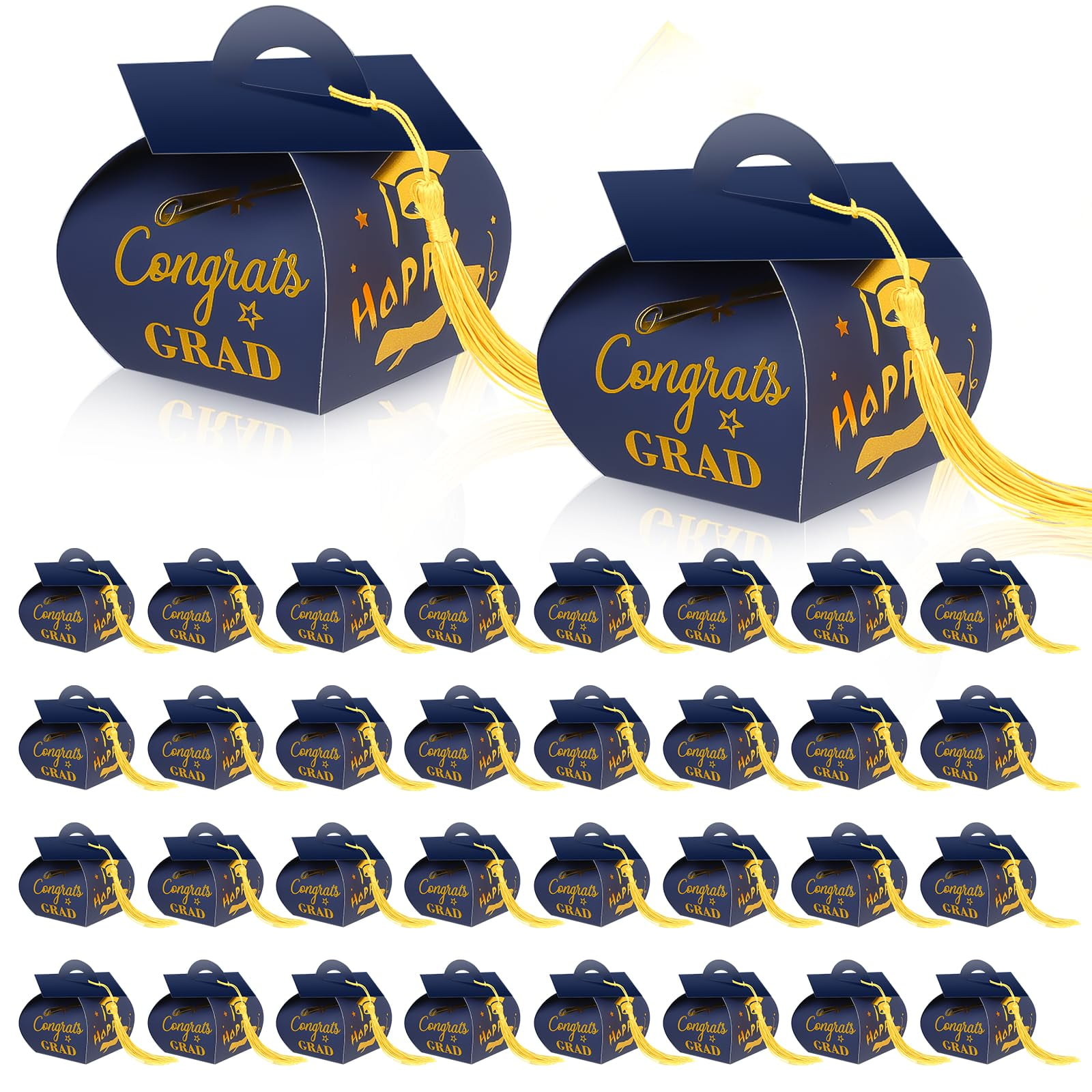 Glavatrix 40 Pcs Graduation TSF6 Cap Gift Box Graduation Party Favors ...