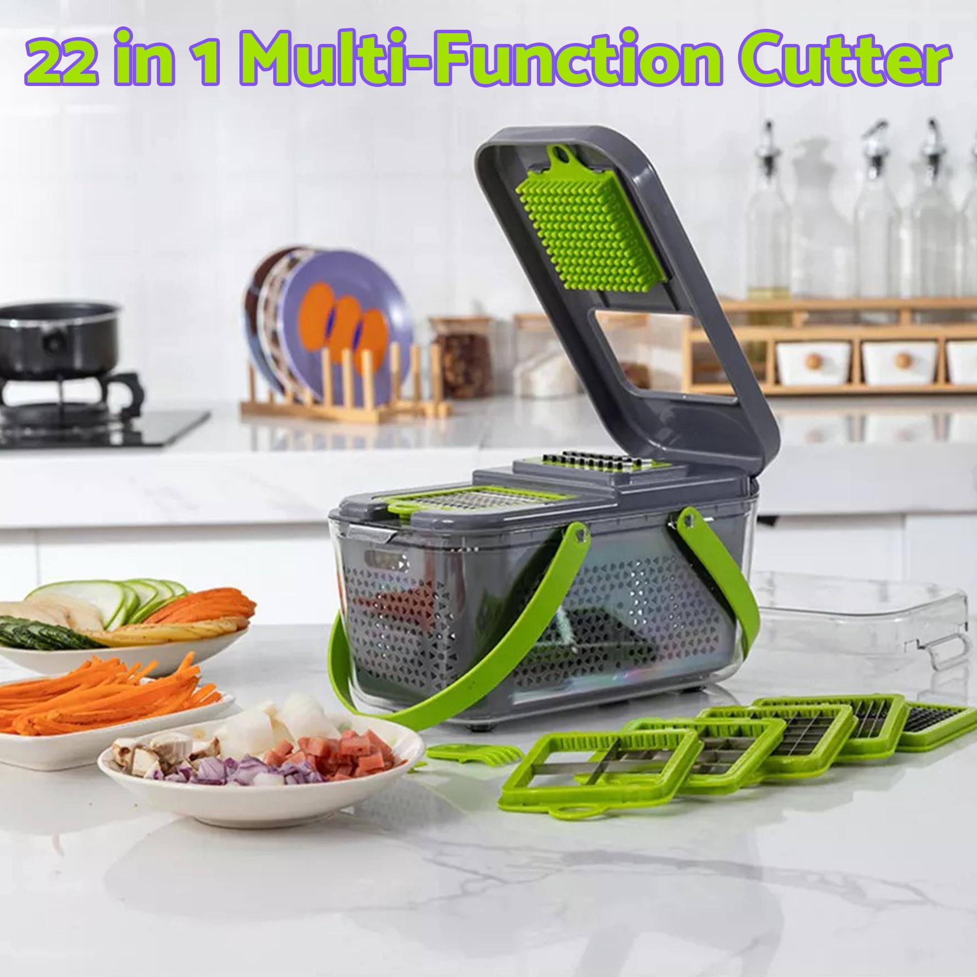 Glavbiku 22 in 1 Multifunction Cutter Vegetable Chopper with Container ...