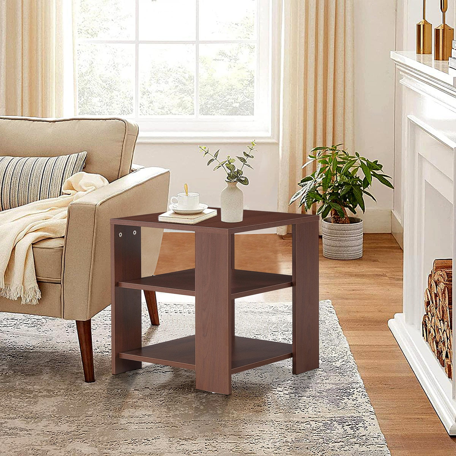 Glavbiku 3 Tier Side Table,Simple End Table for Living Room Bedroom ...