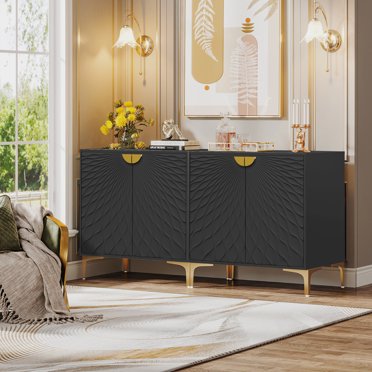 Walker Edison 32" Scandinavian 2 Door Accent Cabinet - Coastal Oak ...