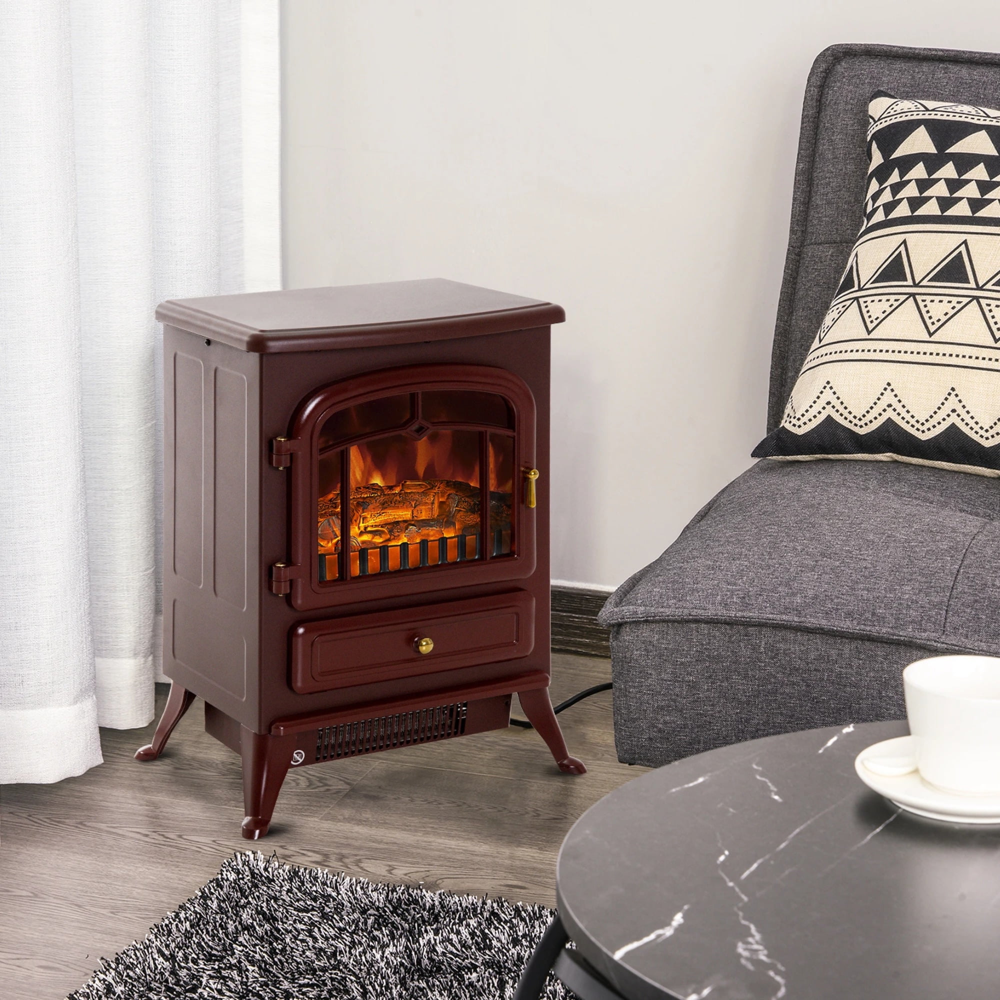 Glavbiku Fireplace Stove,Electric Fireplace Heater with Realistic LED ...