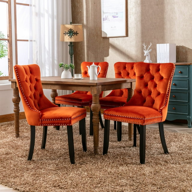 Glavbiku Modern High End Tufted Dining Chair Set of 2,Dining Room ...