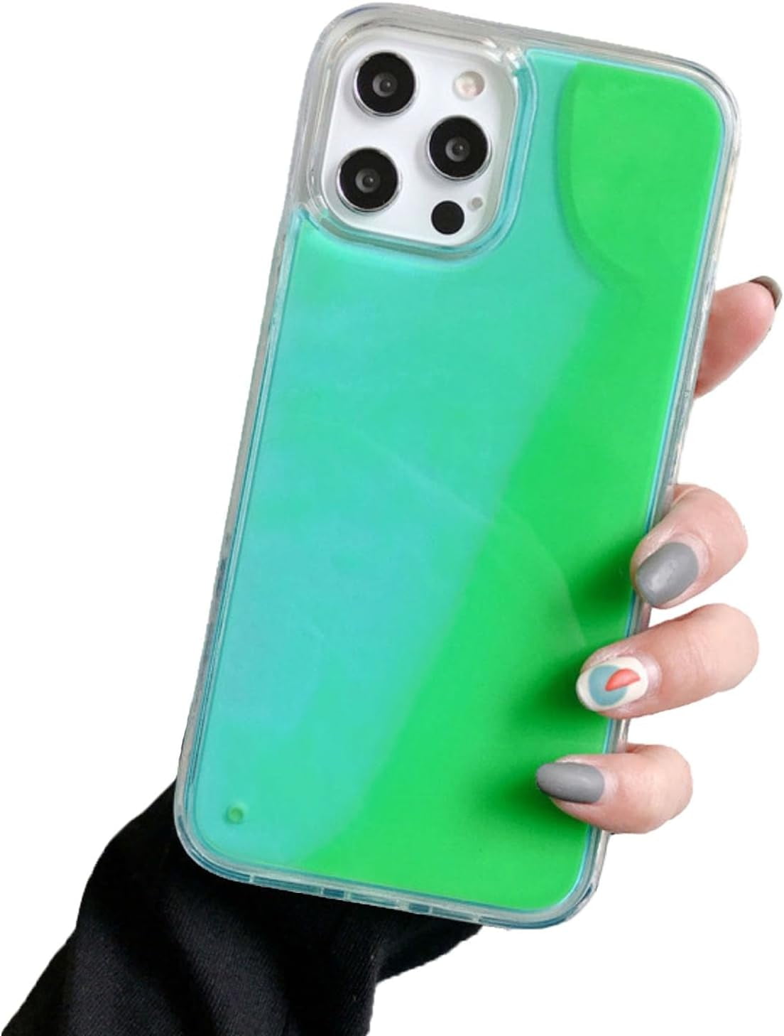 Glavecase-The Luminous for iPhone Case, Liquid Fluorescent Case, Fun Glow in The Darkness Moving ...