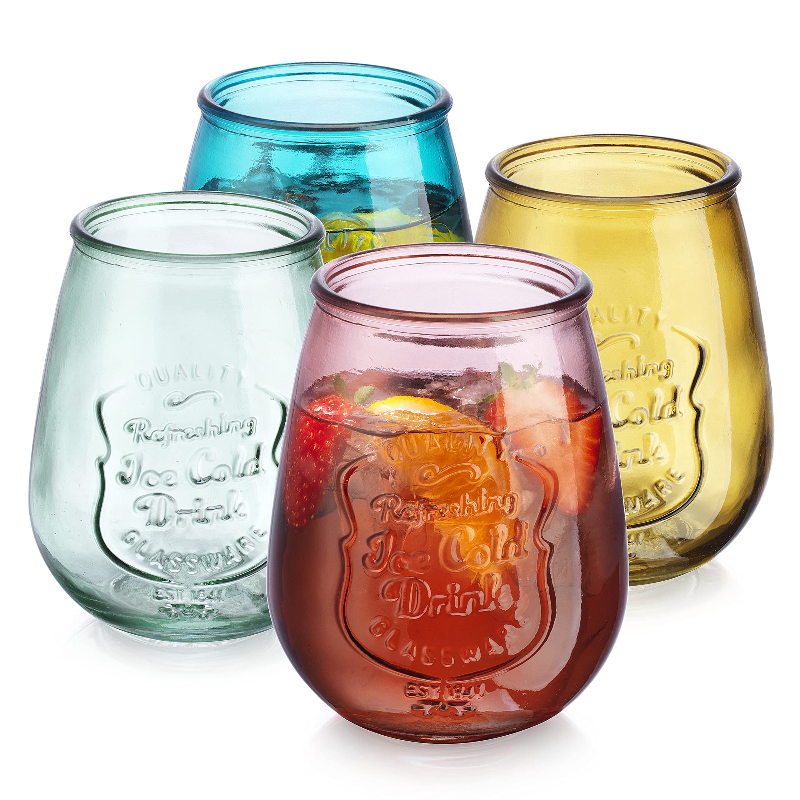 Glaver's Drinking Glasses Set of 4, Vintage Italian Style – Elegant 20 ...