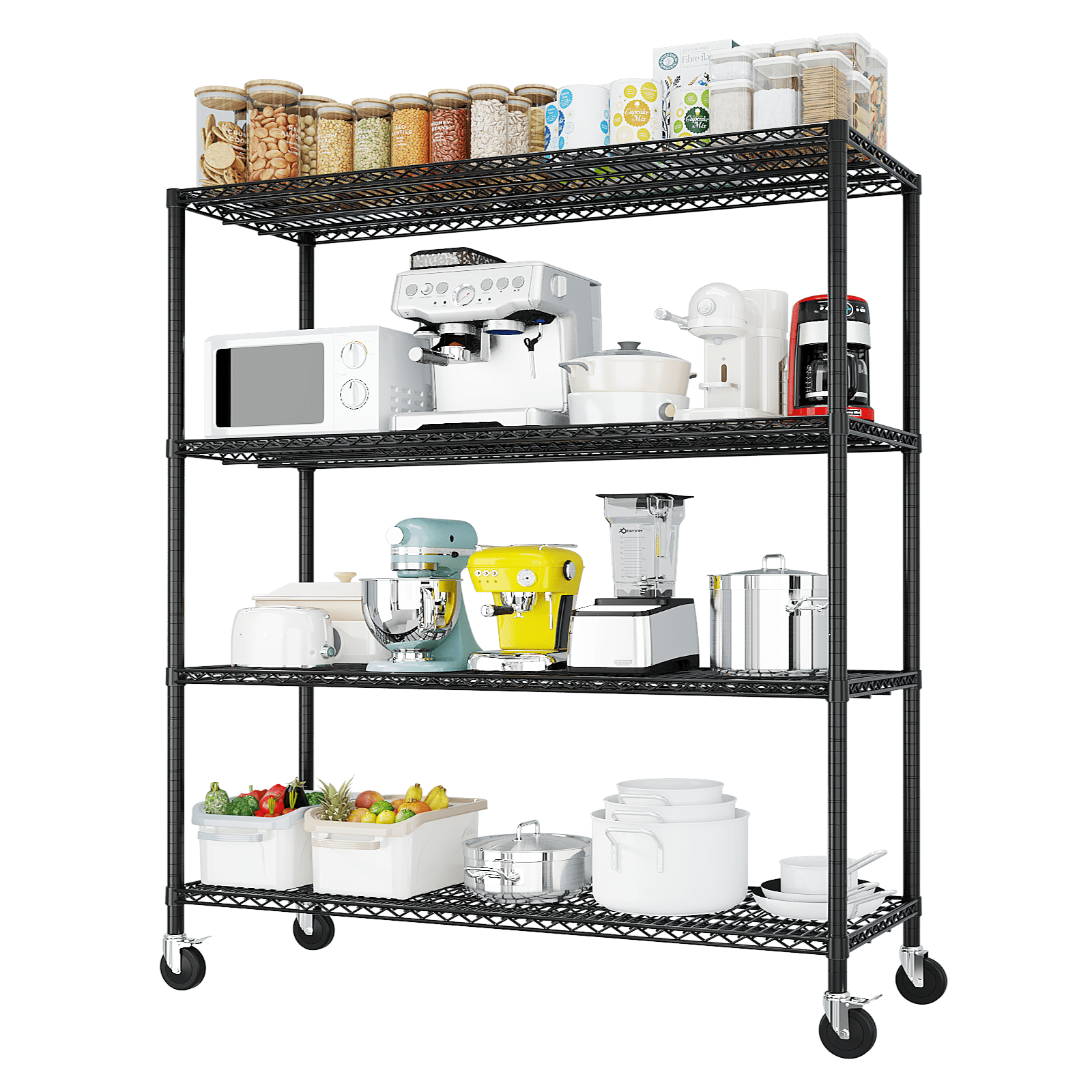 Glaxias Heavy Duty Storage Shelves 55.12" W ,2500LBS NSF Metal Shelves ...